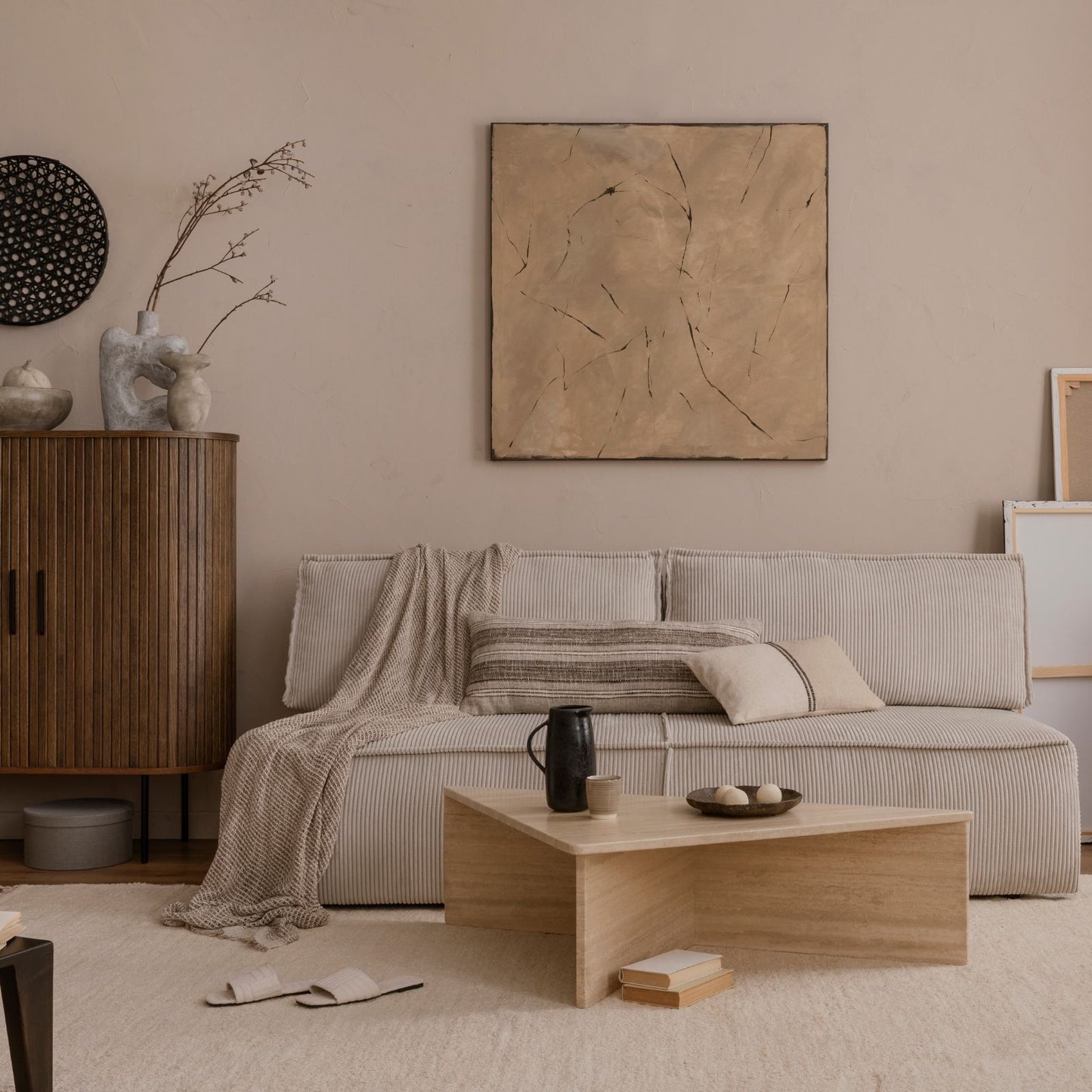 Andria Travertine Coffee Table